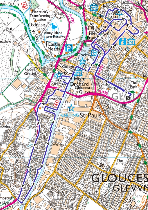 Gloucester 10k - Course Map